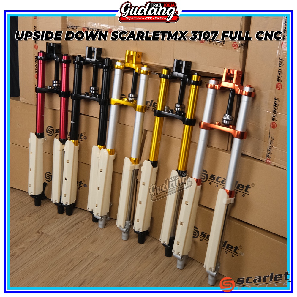 Jual Upsidedown Upside Down USD Shock Depan Cross SCARLET MX 3107 CNC Plus Bearing KLX | Shopee ...