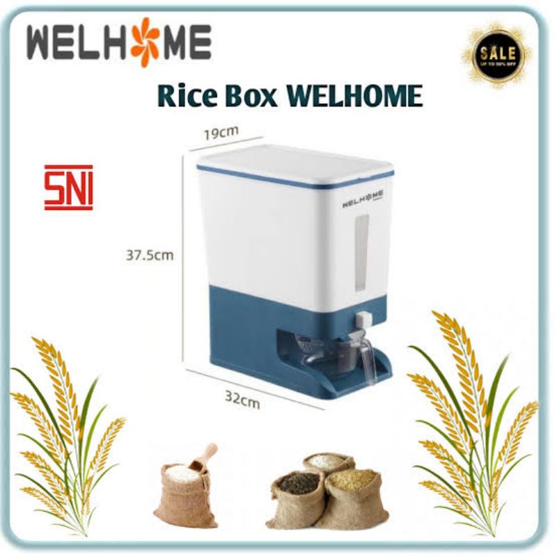 Jual wadah beras 10KG wellhome Rice box 10kg wellhome | Shopee Indonesia