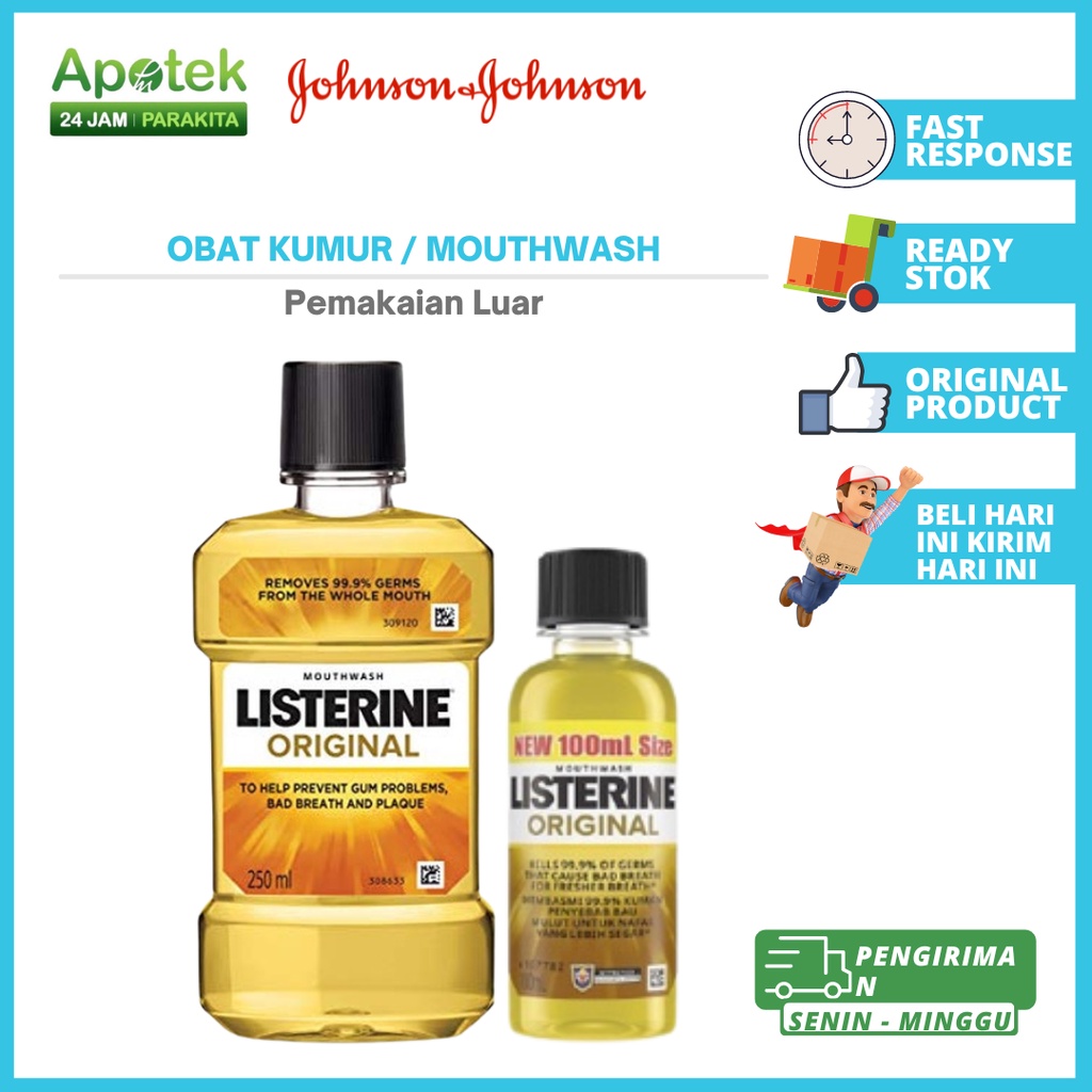 Jual Listerine Original Liquid Cairan Obat Kumur 100ml/250ml | Shopee ...