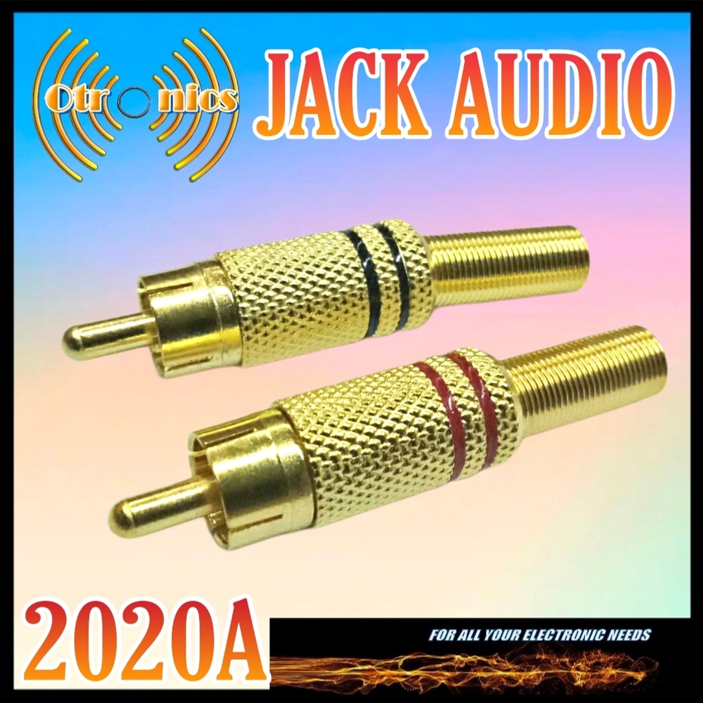 Jual Jack Audio Rca male gold (1 PASANG) | Shopee Indonesia