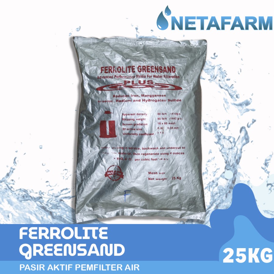 Jual Media Filter Air Ferolite FERROLITE GREENSAND 25 kg | Shopee Indonesia