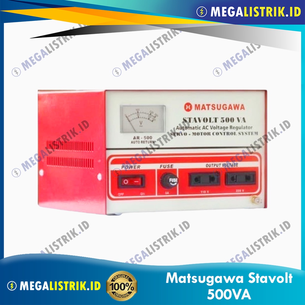 Jual MATSUGAWA STAVOLT 500VA / AUTOMATIC STABILIZER MOTOR AR 500 VA ...