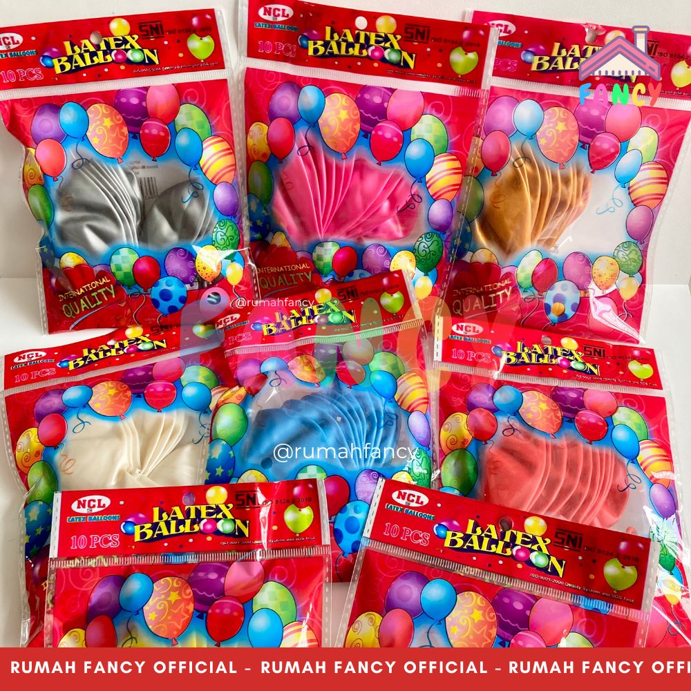Jual [1PAK] 10 PCS Balon Latex Metalik NCL 12inch/ Balon Dekorasi ...