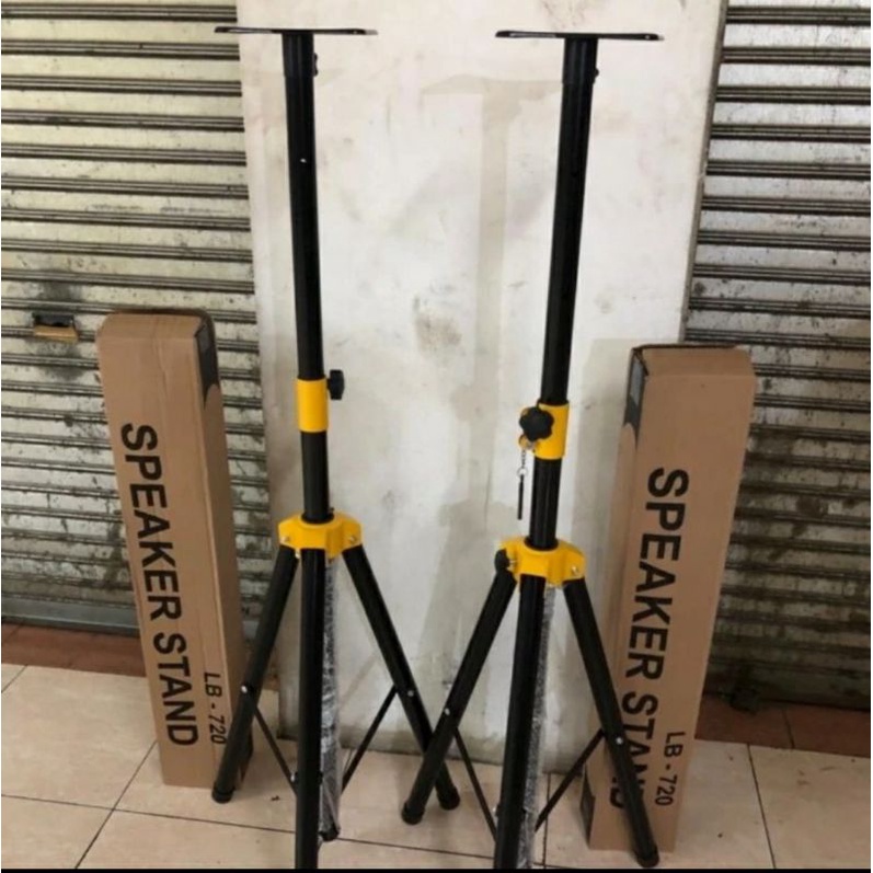 Jual Stand Tripod Speaker FULL BESI LB 720 LB720 WARNA KUNING TIANG SPEAKER AKTIF PASIF PORTABLE ...