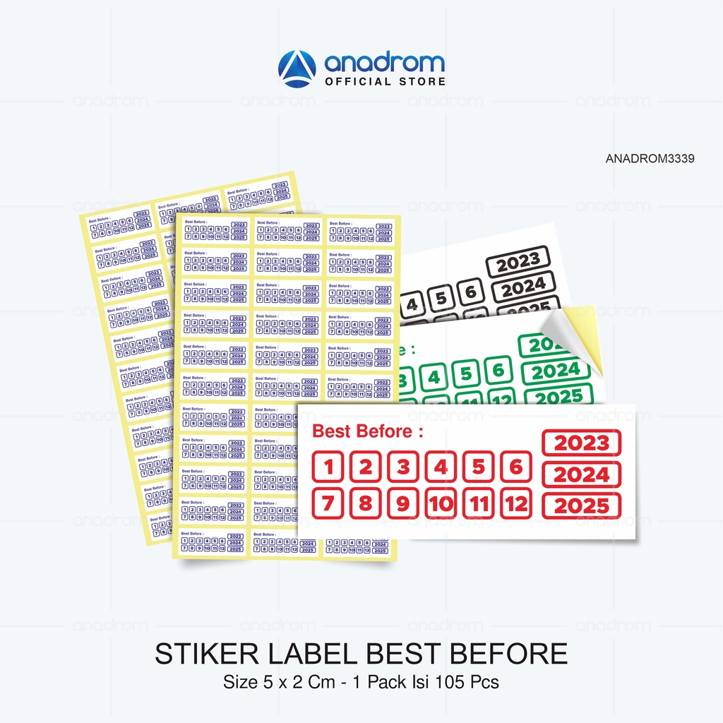 Jual Sticker Label Best Before | Sticker Label Expired Date | Size 5x2 ...