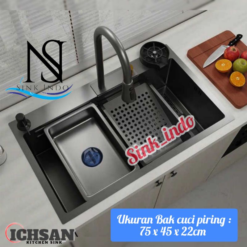 Jual Bak cuci piring Stainless Steel Kitchen sink Modern Hitam luxury ...