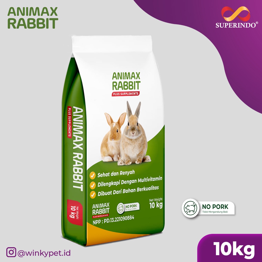 Jual Makanan Kelinci Animax Rabbit A 10 Kg | Shopee Indonesia
