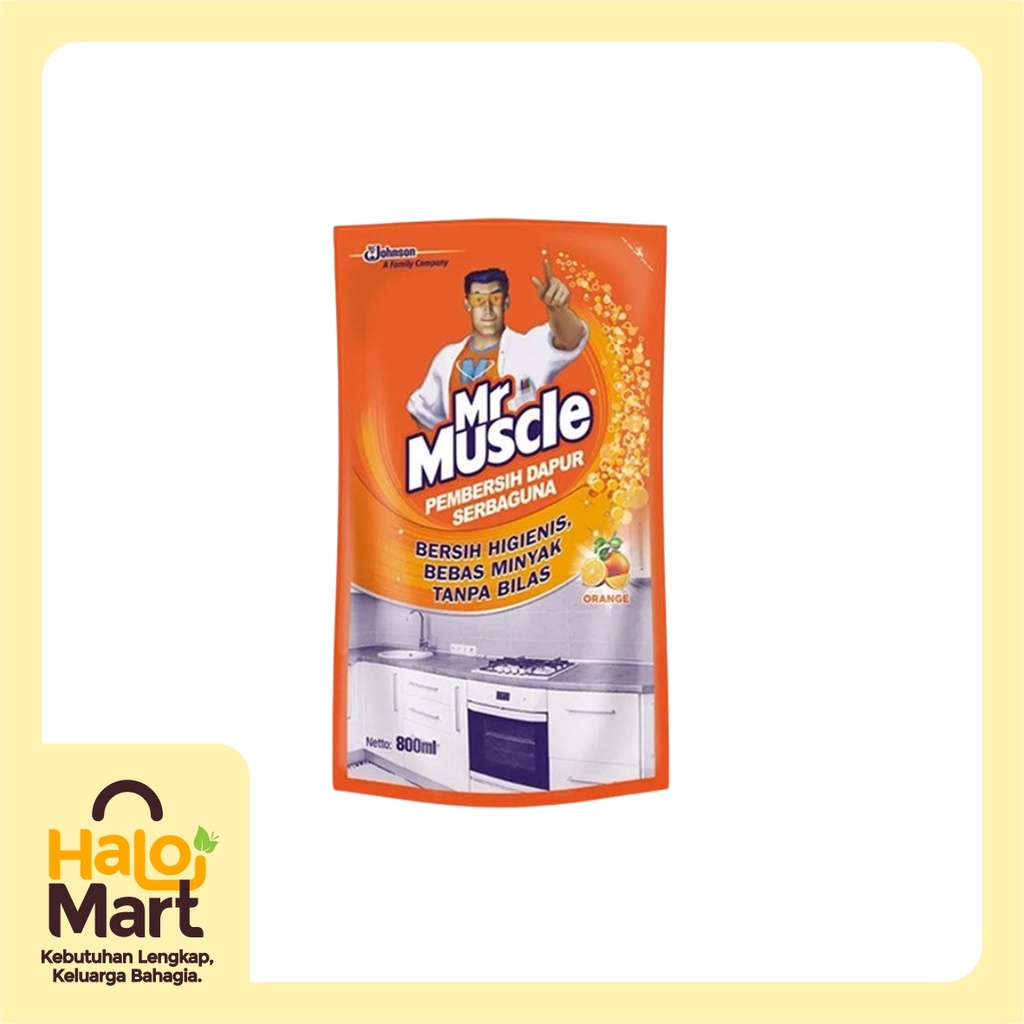 Jual MR MUSCLE KITCHEN POUCH ORANGE 800 ML | Shopee Indonesia