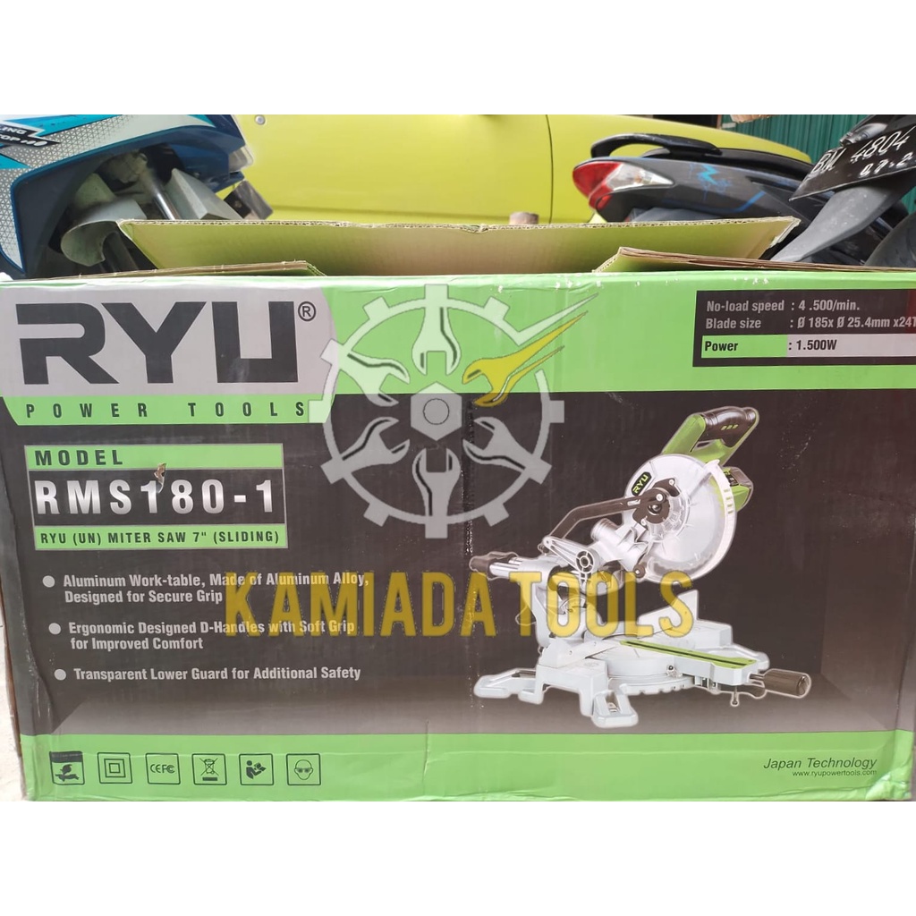 Jual MESIN MITER SAW RYU SLIDING RMS180-1/MESIN POTONG MITTER SAW ...
