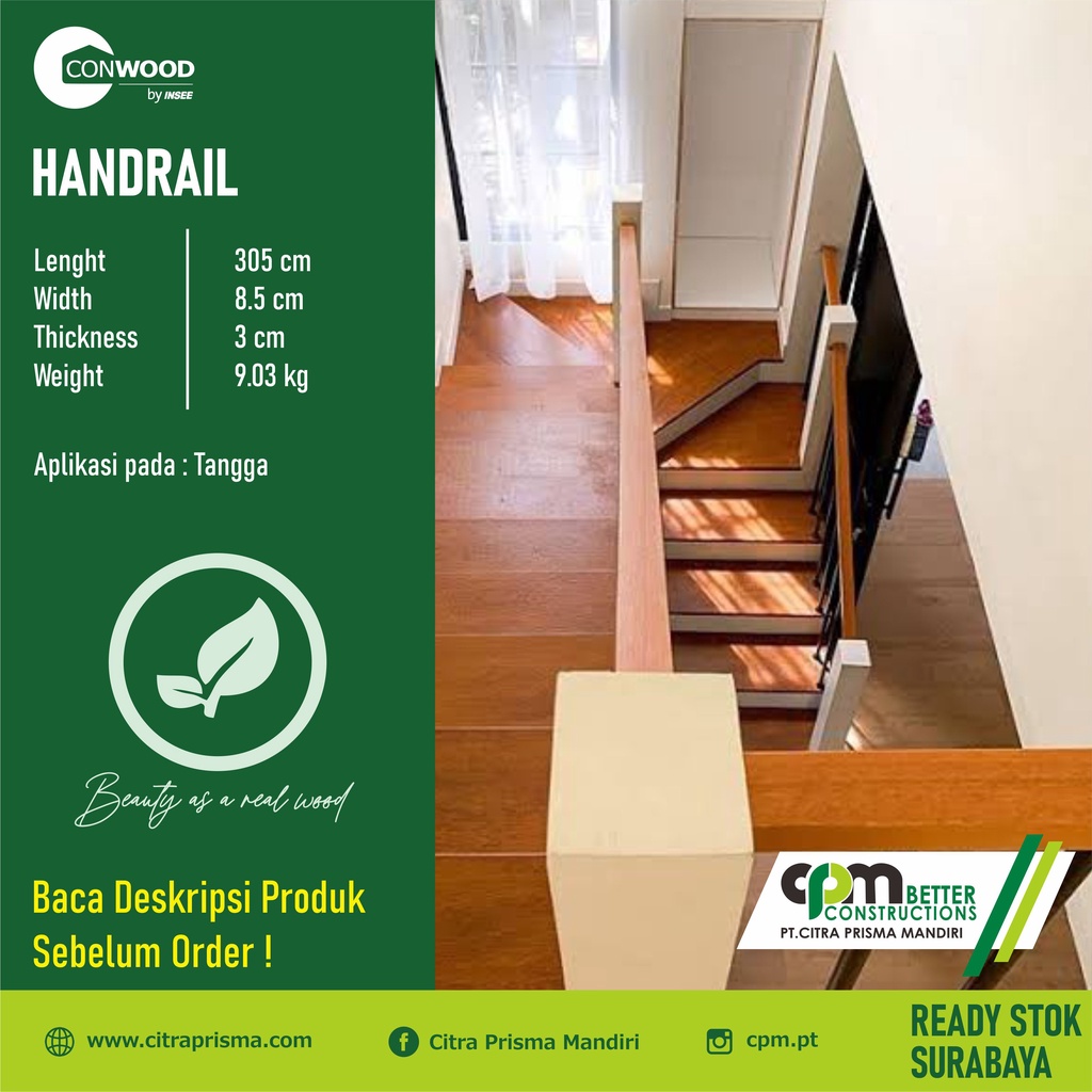 Jual Conwood Handrail Pegangan Tangga | Shopee Indonesia