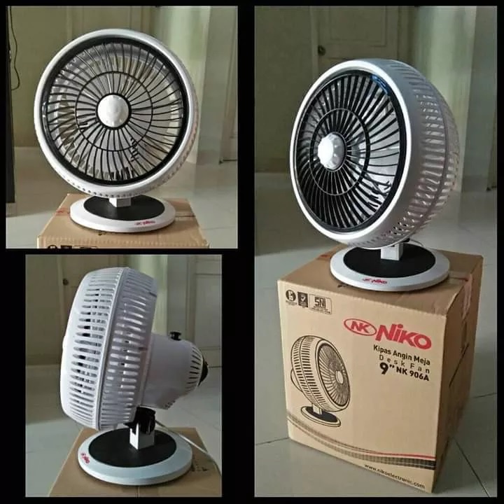 Jual NIKO Desk Fan Rotating [9"] NK - 906A / nk 1201 KIPAS ANGIN ...