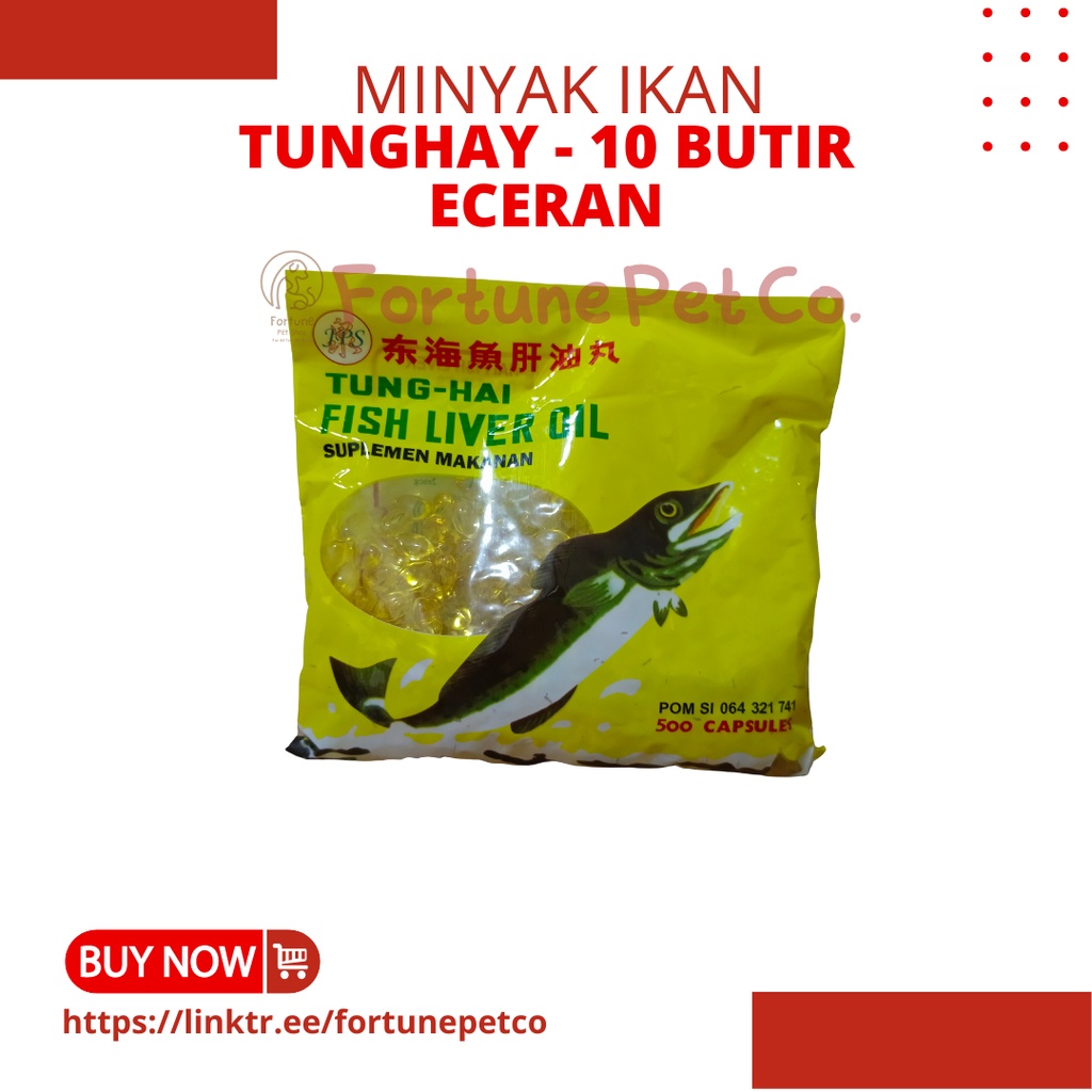 Jual Minyak Ikan Hewan Fish Oil (10 Butir) Tung Hay Tunghai Tung Hai Minyak Ikan Kucing | Shopee ...