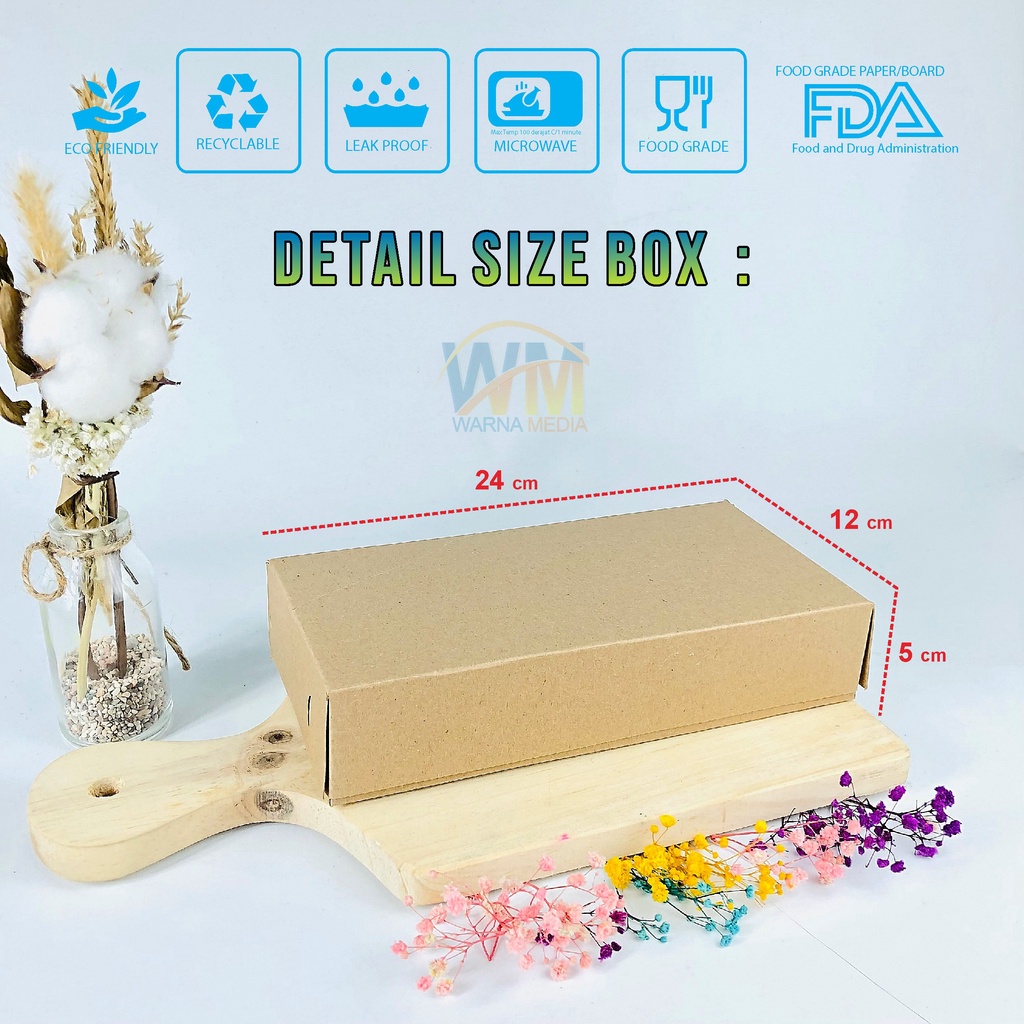 Jual Kotak Dus Box Brownies 24x10x5 / Dus 24x12x5 / Box Bolen / Dus ...