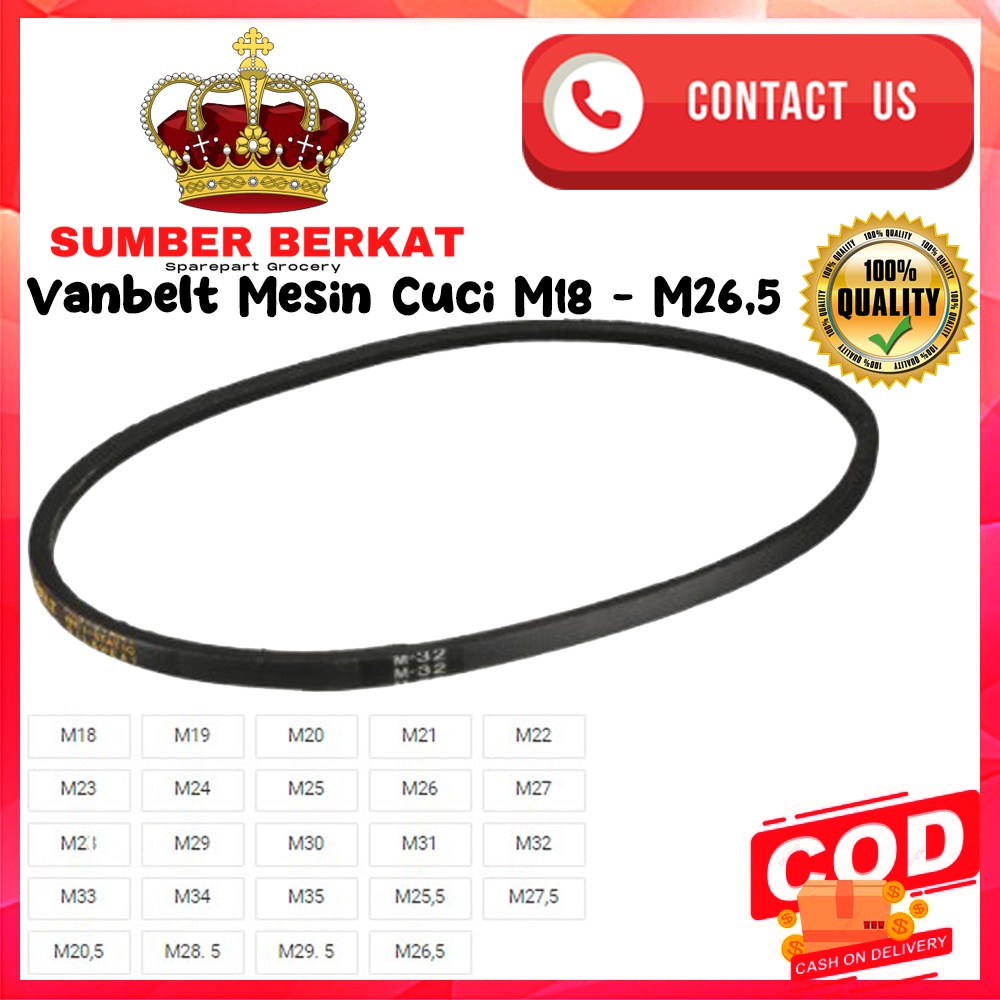 Jual Van Belt Mesin Cuci Tipe M18-M35 M19,5-M33,5 | Shopee Indonesia