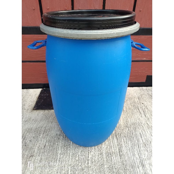 Jual Tong Biru/Drum plastik ukuran 60Liter kualitas UN full set BARU ...