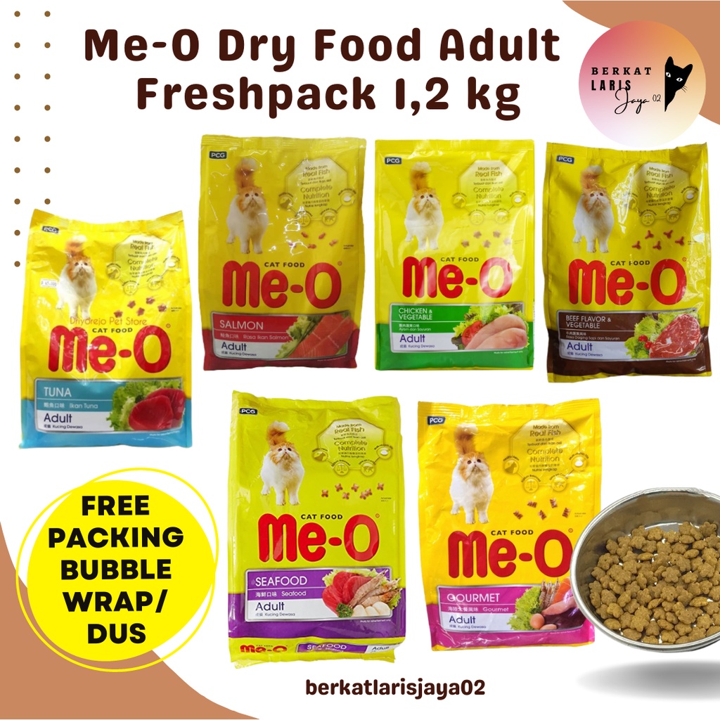 Jual [FRESHPACK 1,2 KG] MAKANAN KUCING KERING DRY FOOD MEO ADULT ...