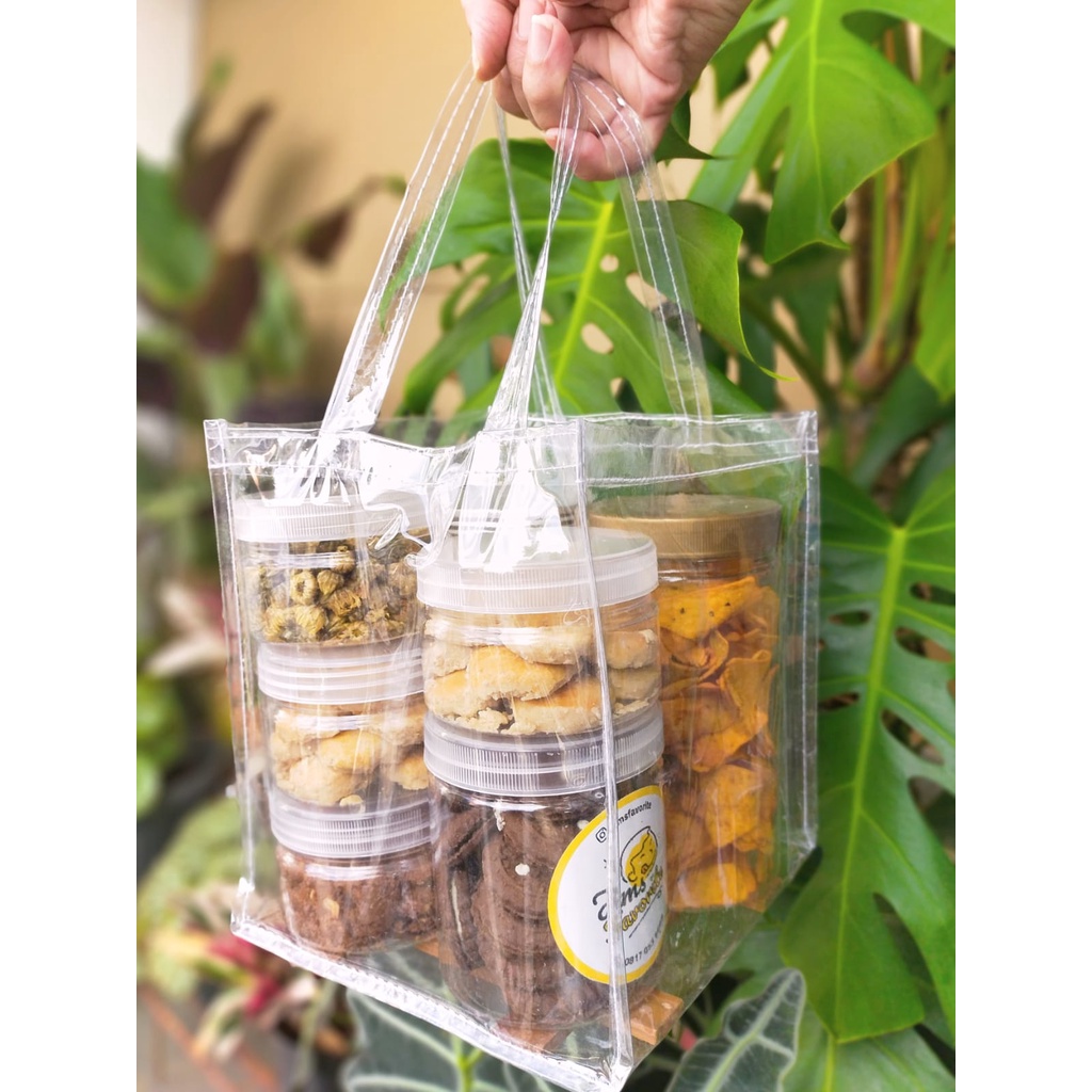 Jual 10x10x20 Tas transparant Goodie bag toples cookies souvernir ...