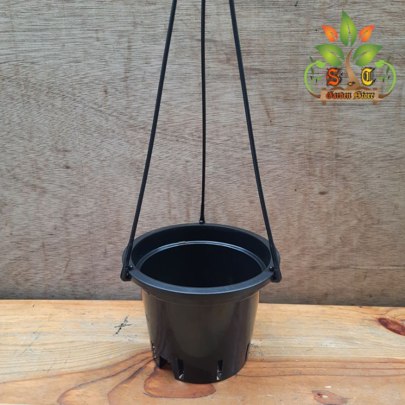 Jual POT BUNGA GANTUNG ANGGREK 15 GBL WARNA HITAM & PUTIH | POT TANAMAN ...