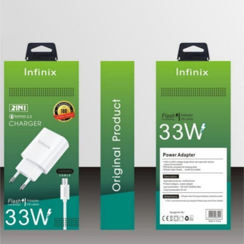 Jual Charger Infinix 33Watt Type C / Micro USB Fast Charging Original ...