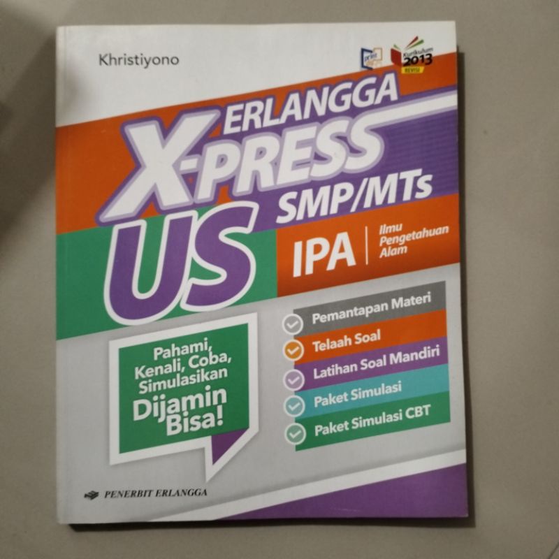 Jual ORIGINAL BUKU ERLANGGA X-PRESS US IPA ILMU PENGETAHUAN ALAM SMP ...
