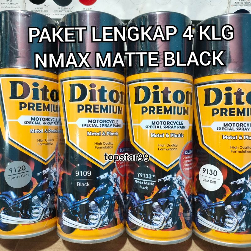 Jual Pilok Cat Diton Premium Paket Komplit 4 Kaleng Nmax Matte Black ...