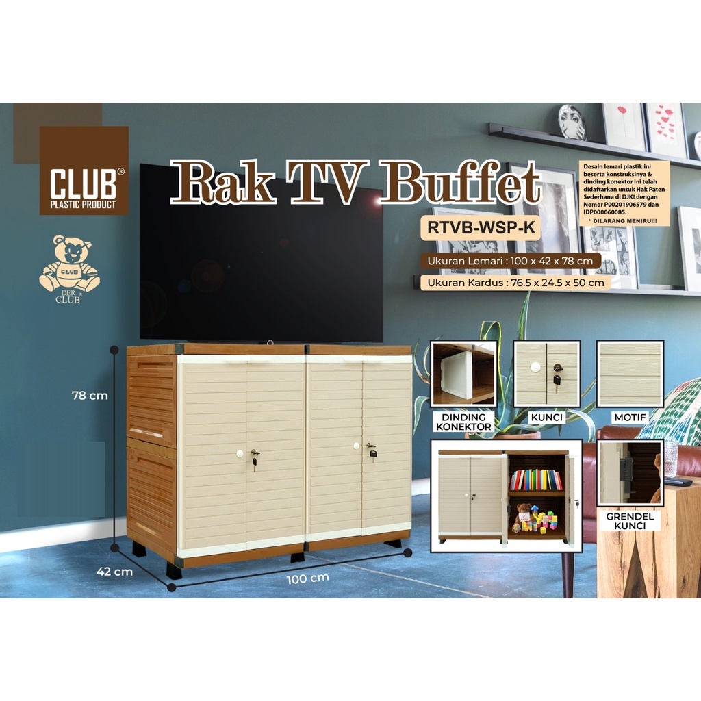 Jual Rak TV Club/Rak TV Buffet/Rak Buffet Serbaguna | Shopee Indonesia