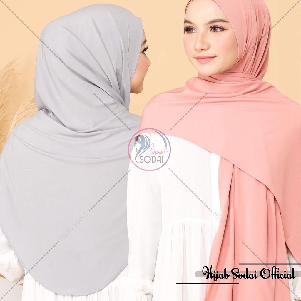 Jual Hijab Pashmina Instan Oval Jersey | Shopee Indonesia