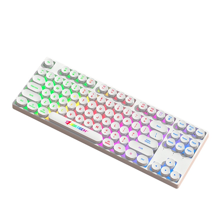 Jual JERTECH Keyboard Mini Kabel Usb DK-600A Multimedia Retro Punk ...