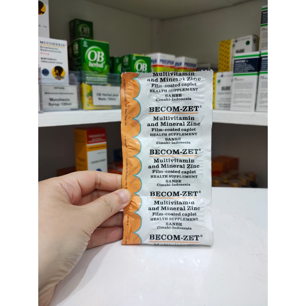 Jual Becom Zet Strip Isi 10 Tablet Obat Original Sanbe | Shopee Indonesia