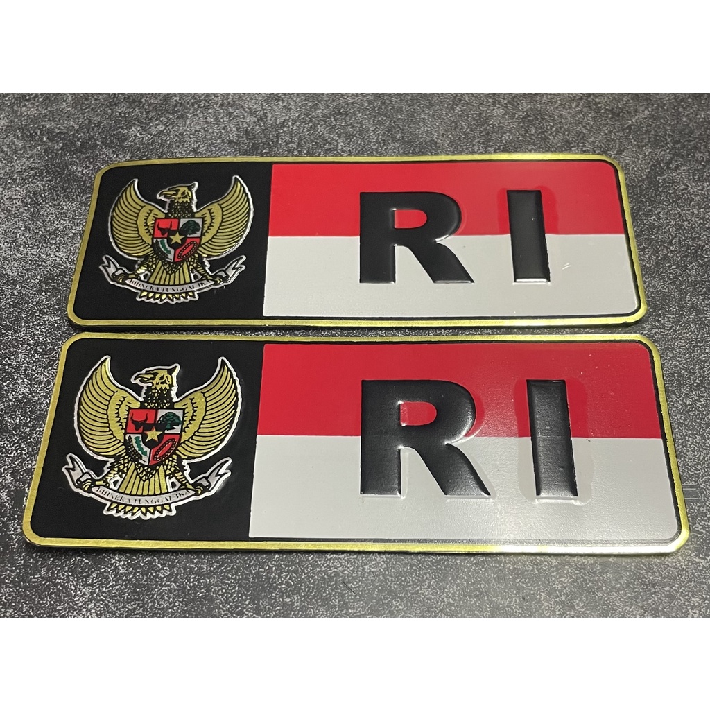 Jual Stiker Plat RI (Htm Tdr) Stiker RI Stiker Merah Putih RI Plat ...