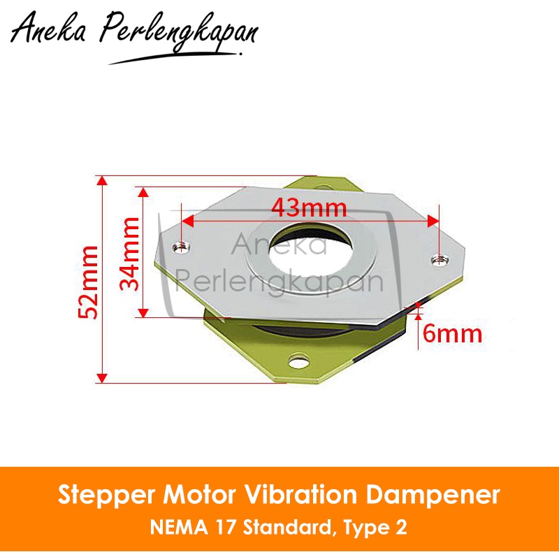 Jual NEMA 17 Standard Stepper Motor Vibration Damper Dampener Green ...