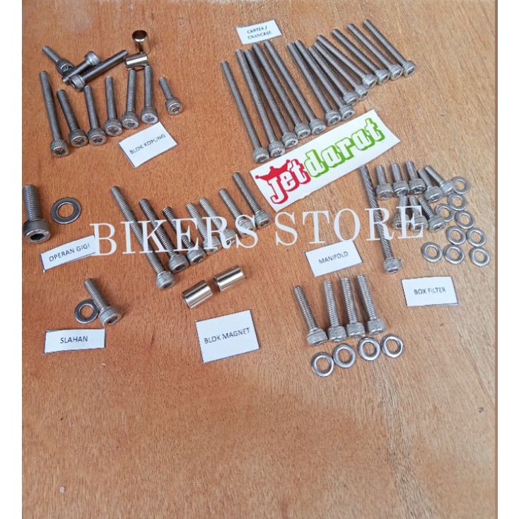 Jual BAUT SET BLOK MESIN BLOK KOPLING MAGNET CARTER MANIFOLD OPERAN RX KING RXS RX NEW STAINLEES ...