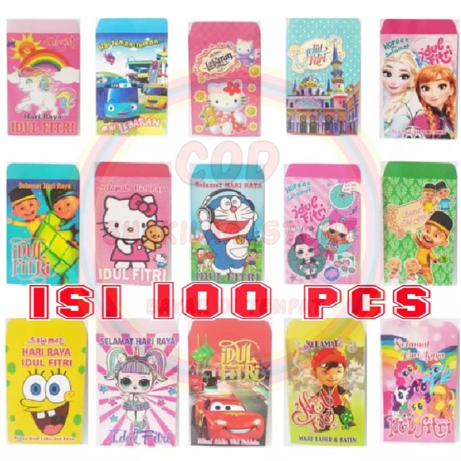 Jual AMPLOP LEBARAN 1 PACK MOTIF ISI 100 / ISI 50 PCS / ISI 25 PCS ...