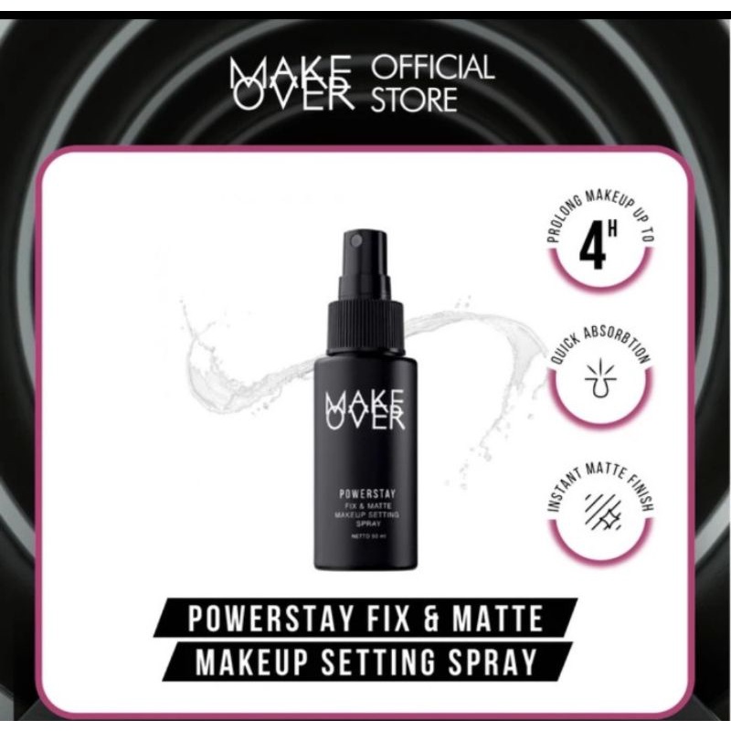 Jual Make Over Powerstay Fix & Matte Makeup Setting Spray 50ml | Shopee ...