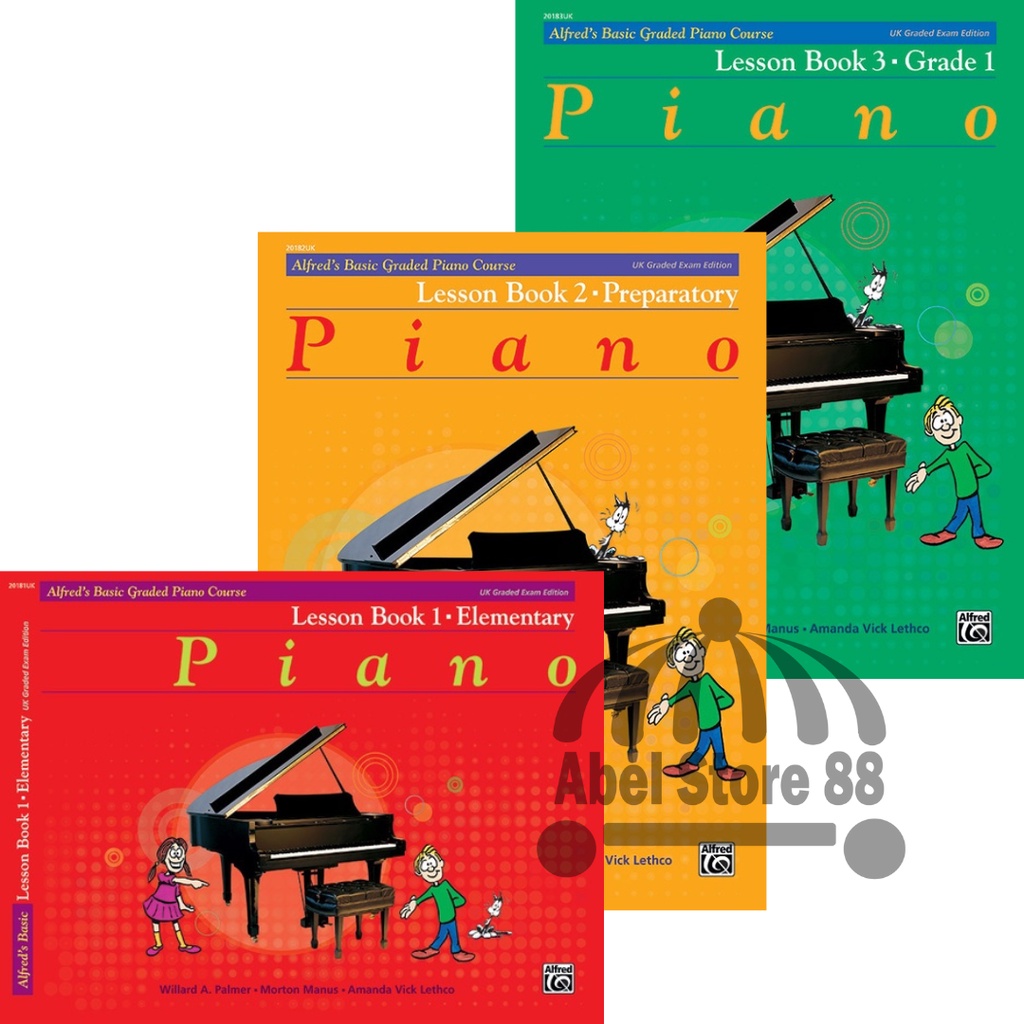 Jual Alfred Basic Graded Piano Lesson Book 1/2/3 Elementary/Preparatory ...