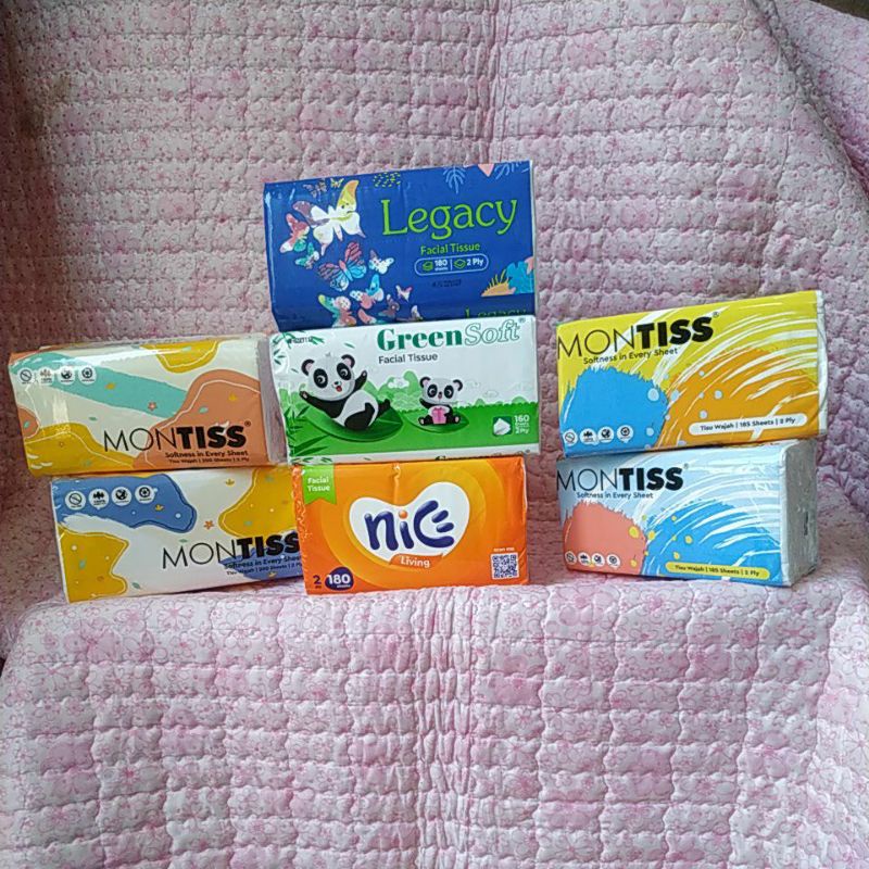 Jual Tisu Facial Nice-Montiss-Greensoft-Legacy (isi 5 atau 6pcs ...