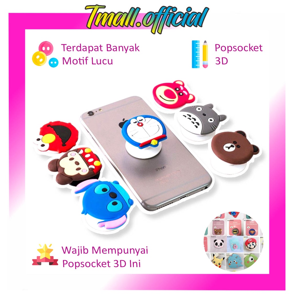 Jual TMALL R112 Popsocket 3D HP Holder Karakter Pop Socket Kartun ...