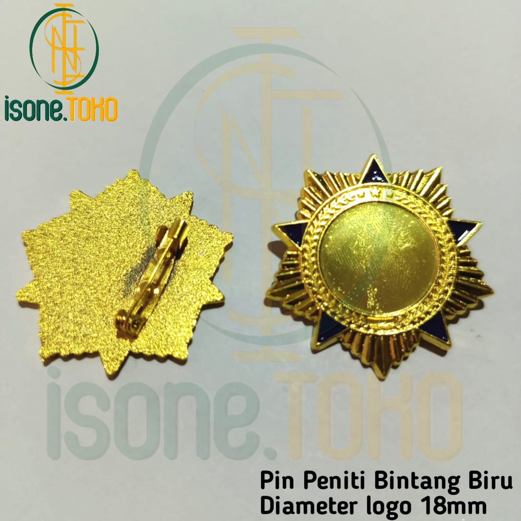 Jual Pin Custom Logo Bintang 5 Sudut Biru Pin Kegiatan Organisasi Pin ...