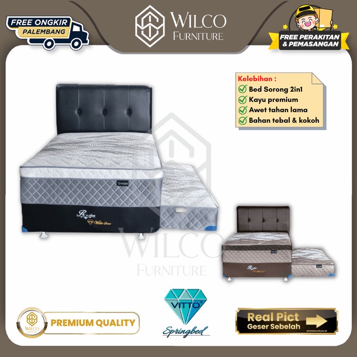 Jual Ocean Bed Sorong Vitto R Class / Kasur Sorong Plushtop Palembang Murah - 120x200 | Shopee ...