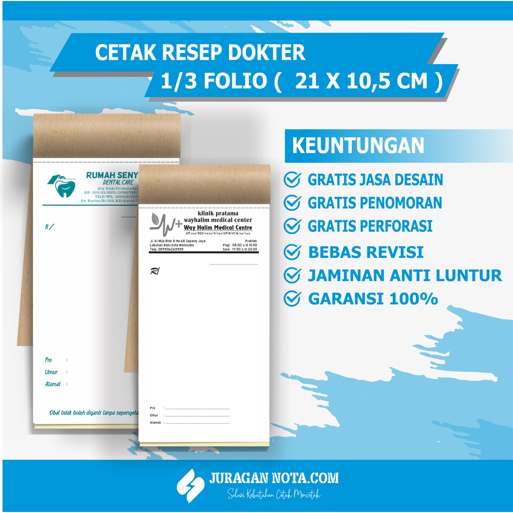 Jual CETAK RESEP DOKTER 2 PLY / 1 PLY | Shopee Indonesia