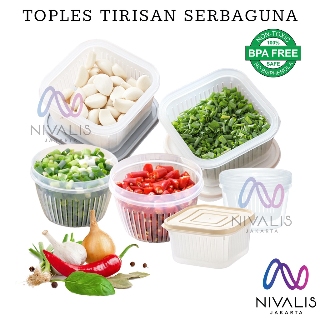 Jual NIVALIS JAKARTA TOPLES KOTAK PERSEGI BULAT SARINGAN TIRISAN BAWANG ...