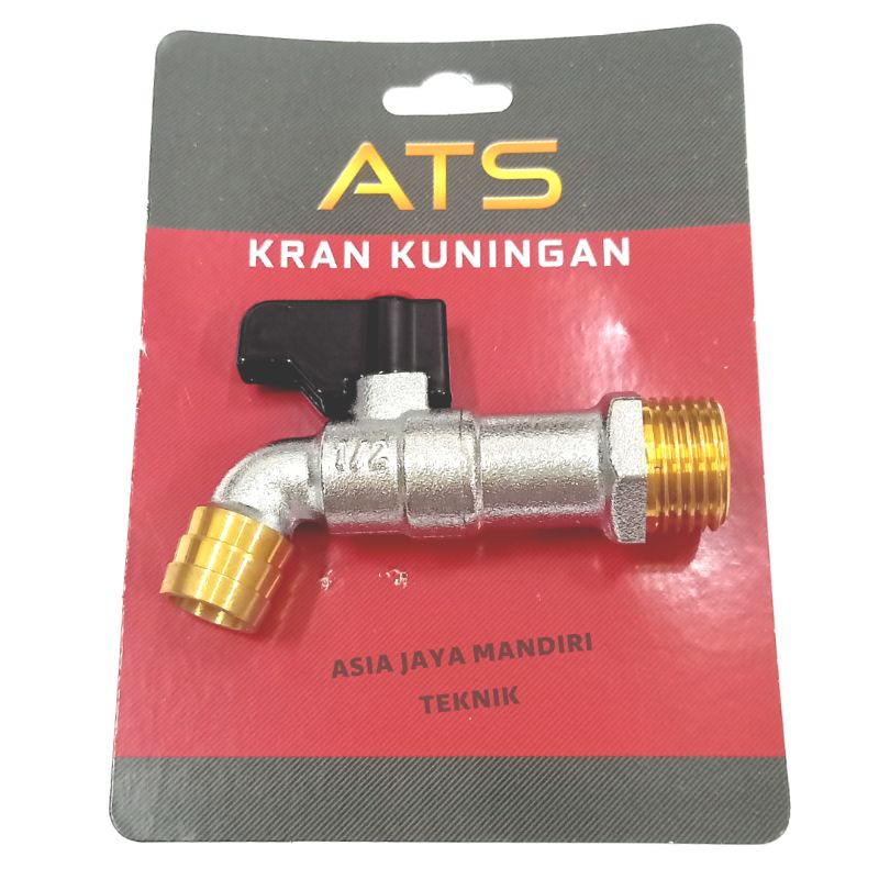 Jual KRAN TEMBOK KUNINGAN ATS MINI KECIL 1/2INCH DRAT KUNINGAN / KRAN ...
