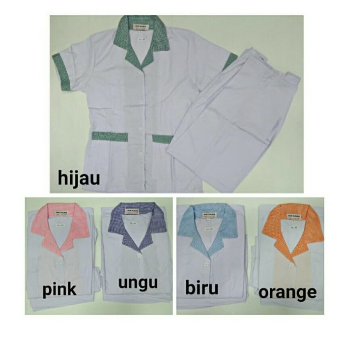 Jual Baju Suster Baju Seragam Suster Celana Panjang Putih XL - Orange ...