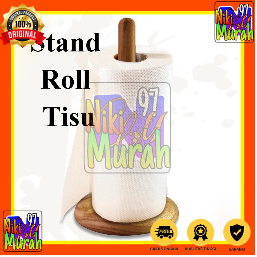 Jual TISSUE HOLDER KAYU / TISSUE HOLDER ROLL / TEMPAT TISSUE GULUNG ...
