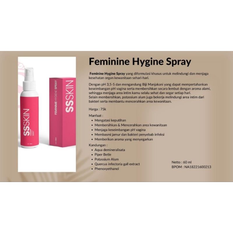 Jual Ss skin Feminine Hygine Spray ShellasaukiaSkin | Shopee Indonesia