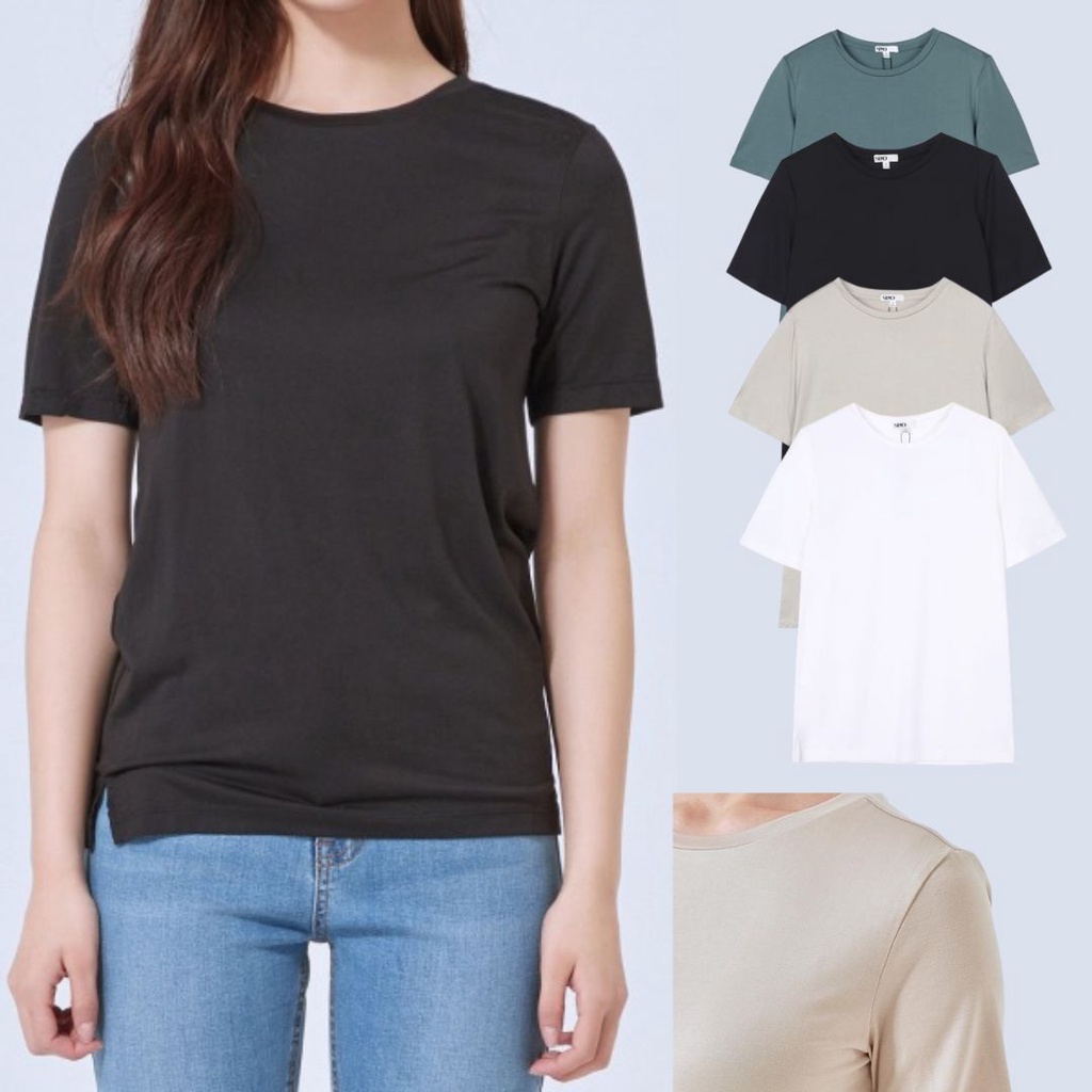 Jual [HI] SPAO MODAL BASIC ROUND NECK | Shopee Indonesia