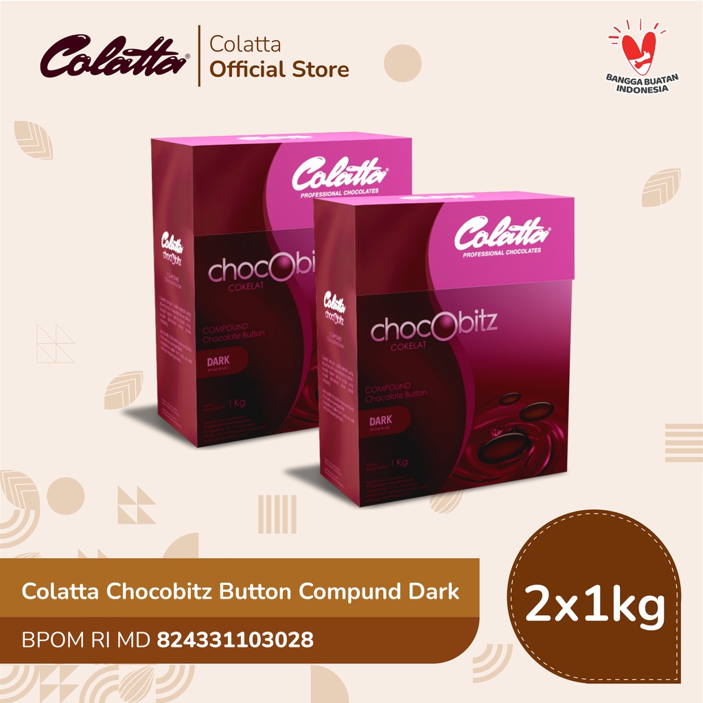Jual Bundling Colatta Chocobitz Button Compund Chocolate Dark - Coklat ...