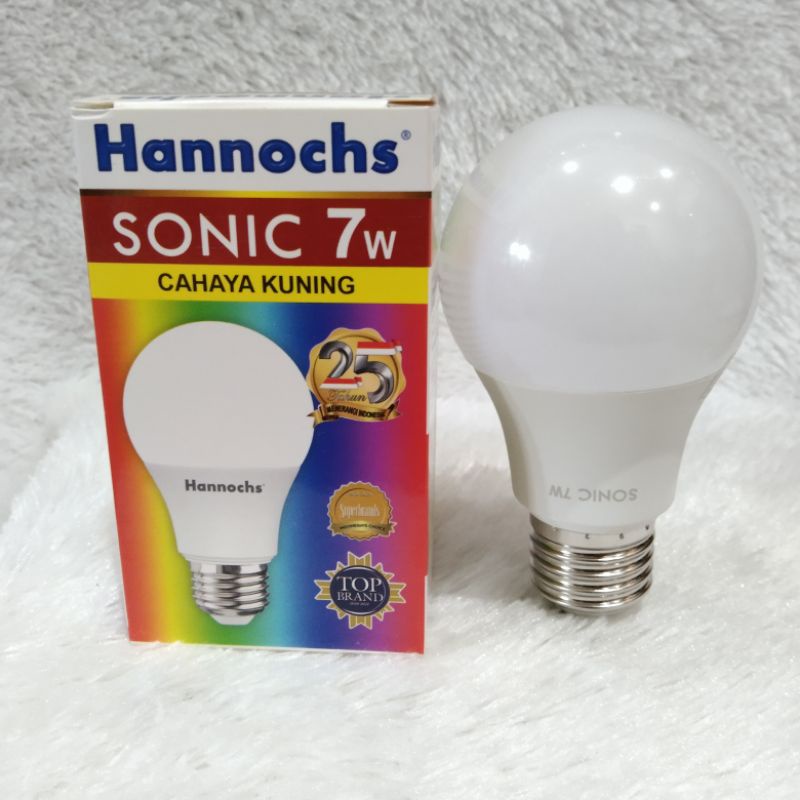 Jual hannochs sonic bohlam bola lampu led 7 watt kuning | Shopee Indonesia