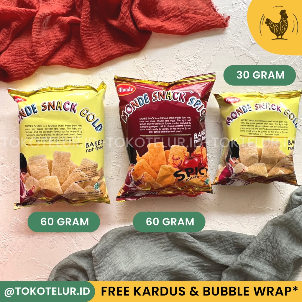 Jual MONDE - Snack Monde Serena (Gold - Spicy Tomato) | Cemilan Snack ...