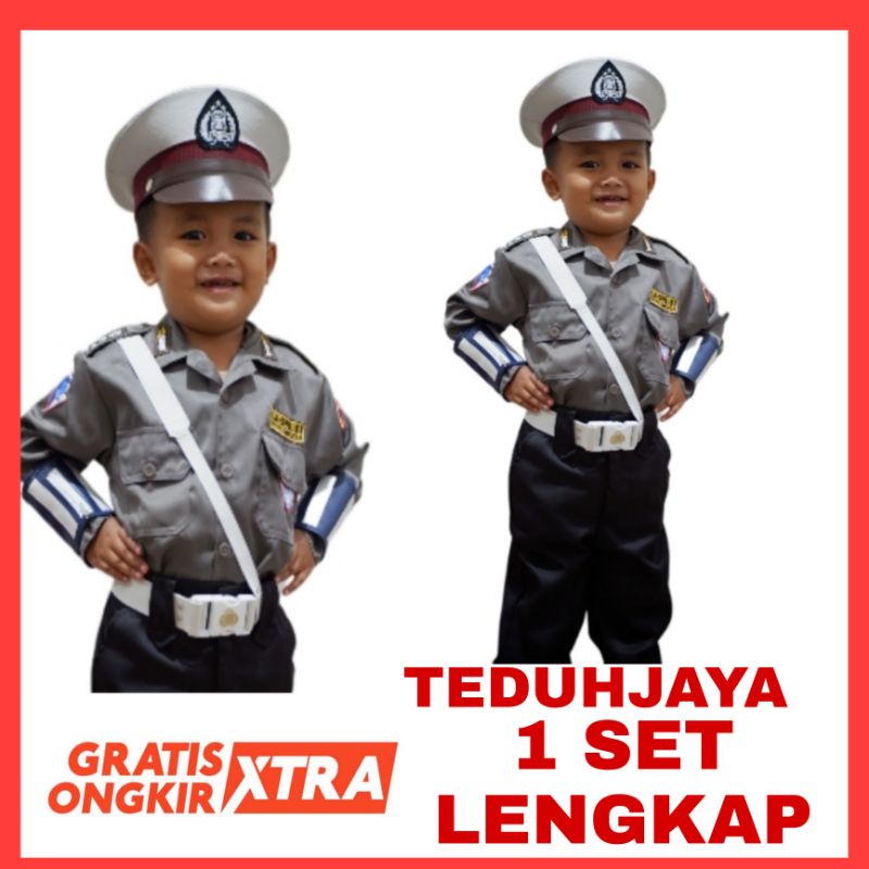 Jual baju seragam polisi anak / setelan polisi anak / baju polisi anak ...